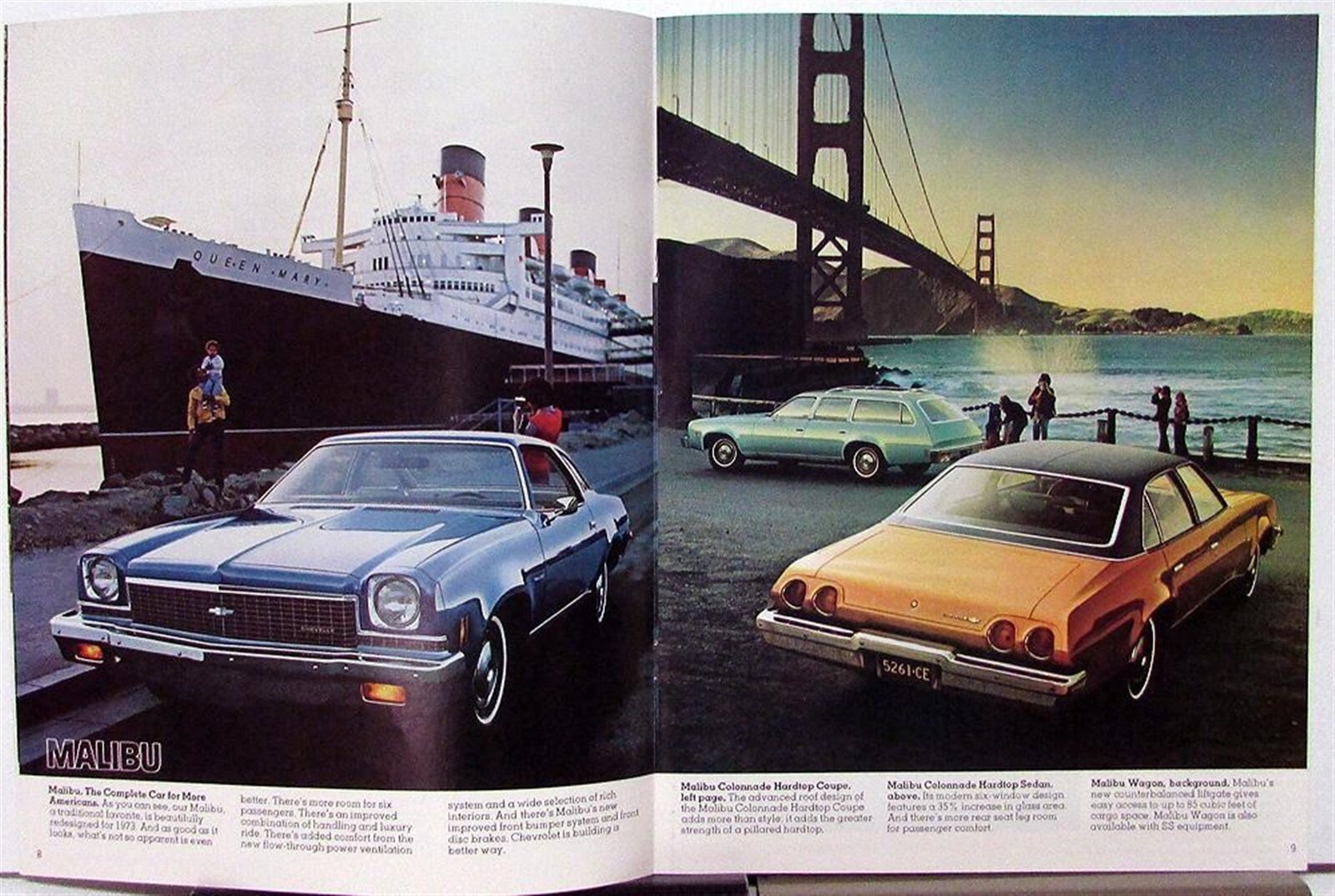 1973 Chevrolet Chevelle Laguna Malibu Deluxe Color Sales Brochure ...
