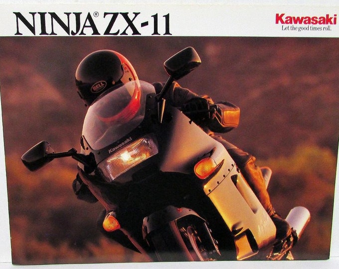 1990 Kawasaki Ninja ZX-11 Motorcycle Dealer Sales Brochure ZX1100-C1 ...
