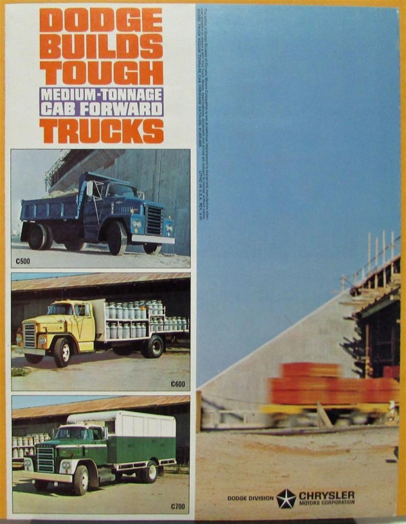 1964 Dodge Truck Medium Ton Cab Forward C500 600 700 Sales Folder Rev 9 ...
