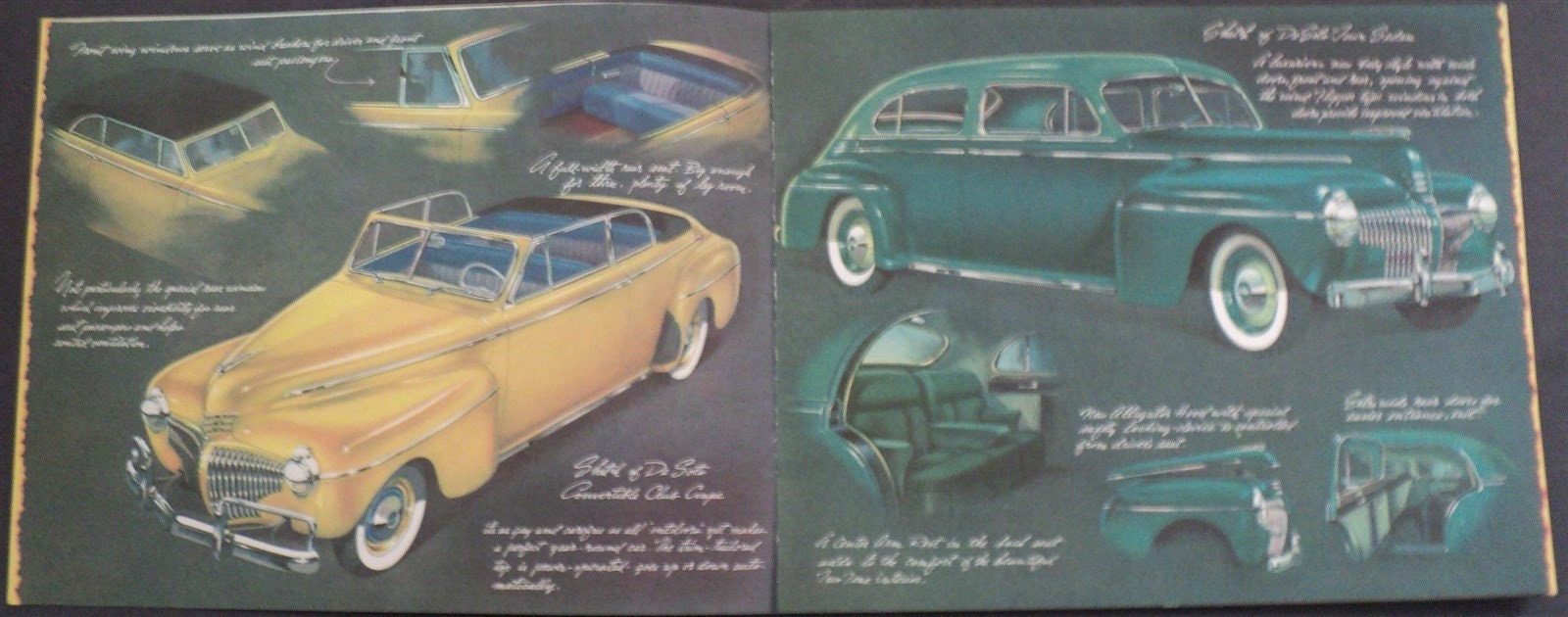 1941 Desoto Sedan Convertible Club Coupe Fluid Drive Sketch - Etsy