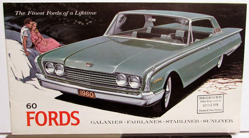 1960 Ford Galaxies Fairlanes Starliner Sunliner Original Color - Etsy