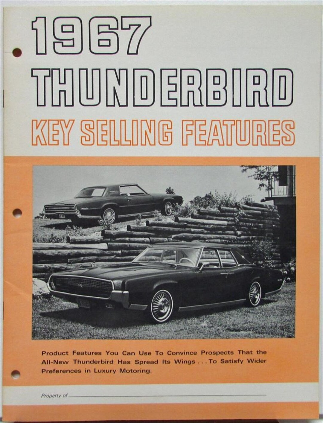 1967 Ford Thunderbird Key Selling Features Sales Brochure - Etsy