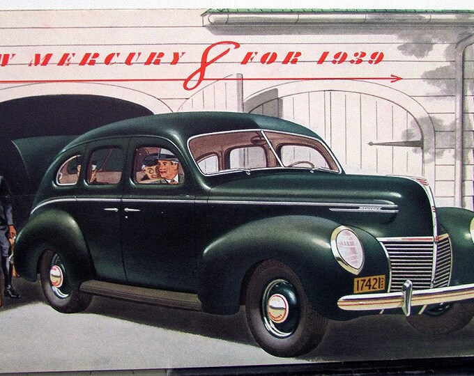 1939 Mercury Eight 8 Dealer Color Sales Brochure Folder Large Original ...