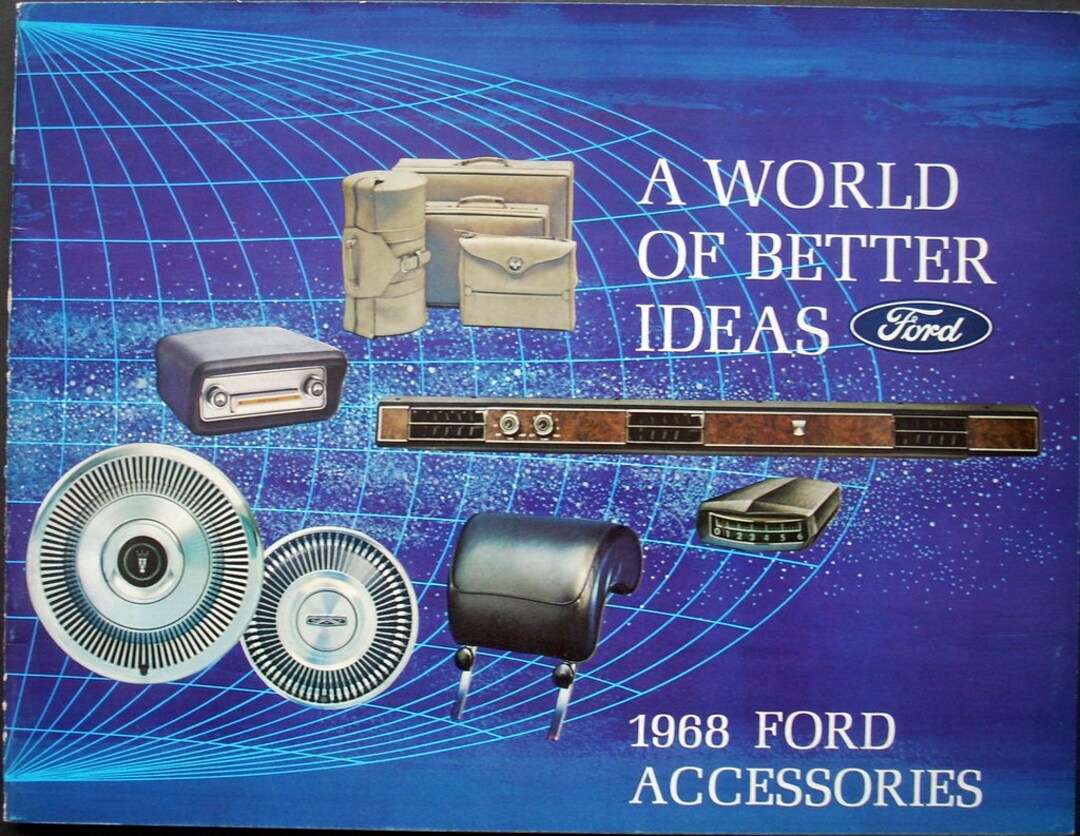 1968 Ford Accessories Sales Brochure Mustang Thunderbird Truck Bronco ...
