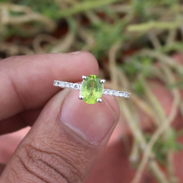 Peridot Ring - Etsy