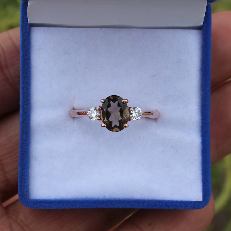 Smoky Quartz Ring - Etsy