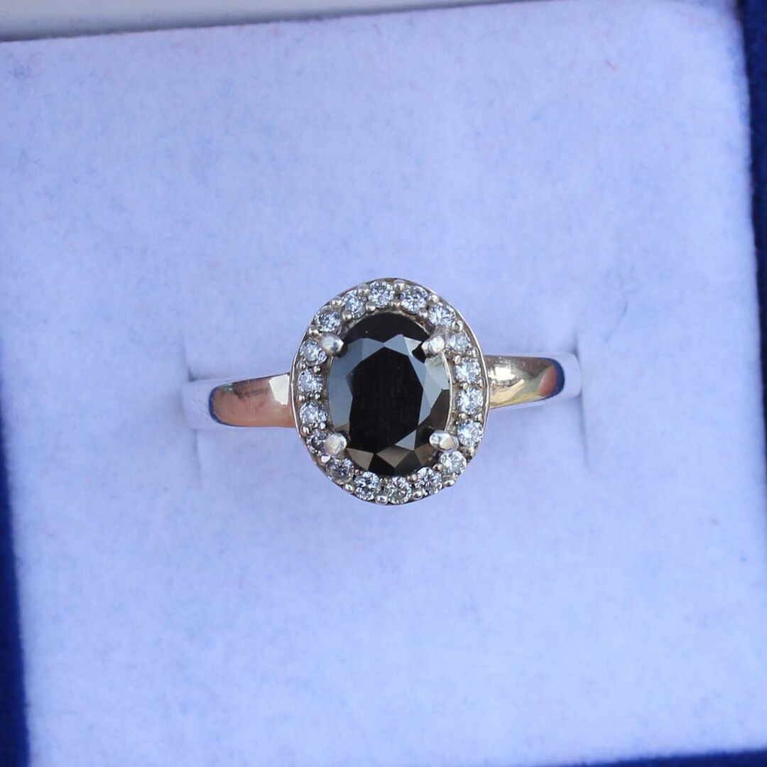 Elegant Black Spinel Ring - Unique Gemstone Jewelry Gift - Etsy