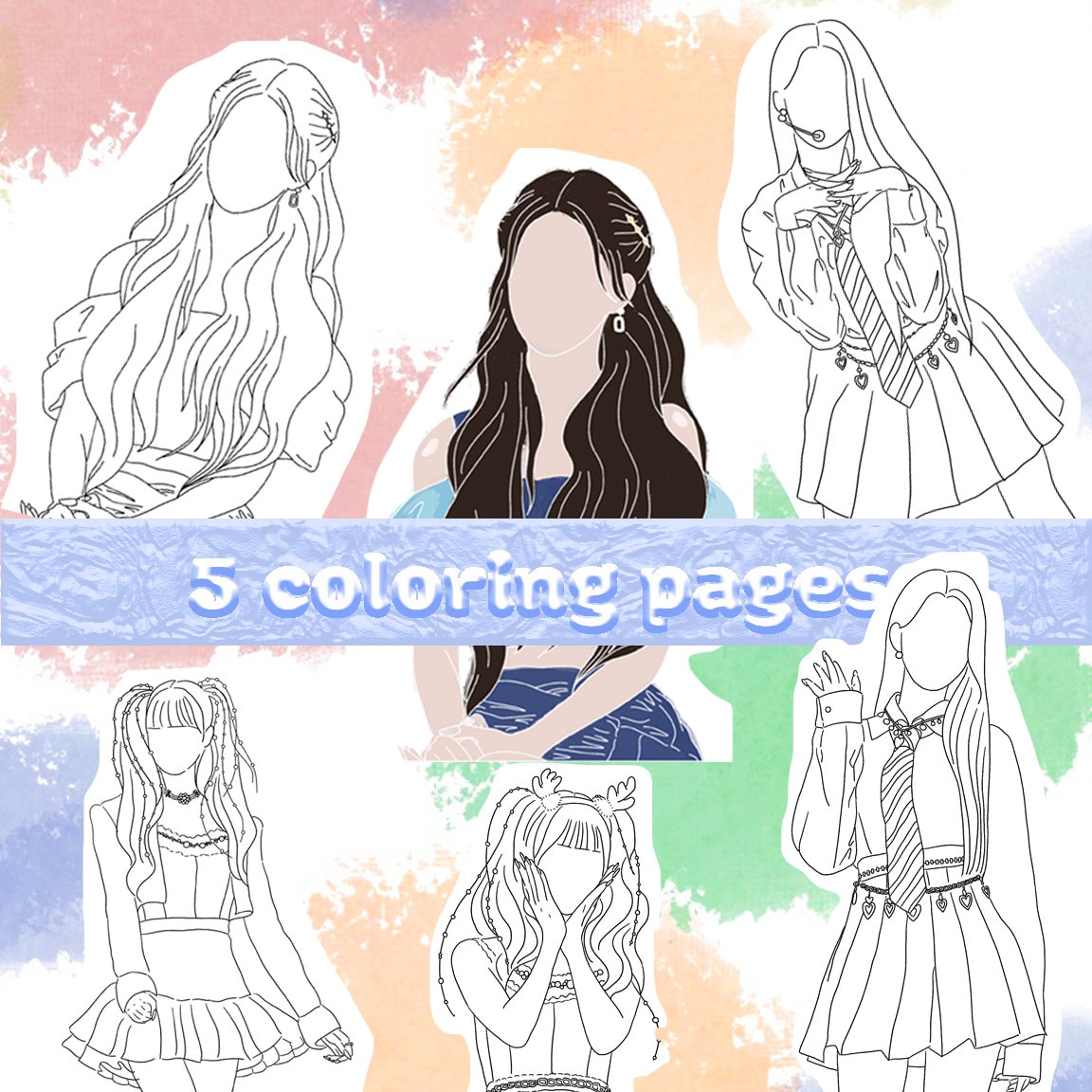 Ive Wonyeong Coloring Pages, 5 Printable Pages, IVE, Wonyeong, Wonyoung ...