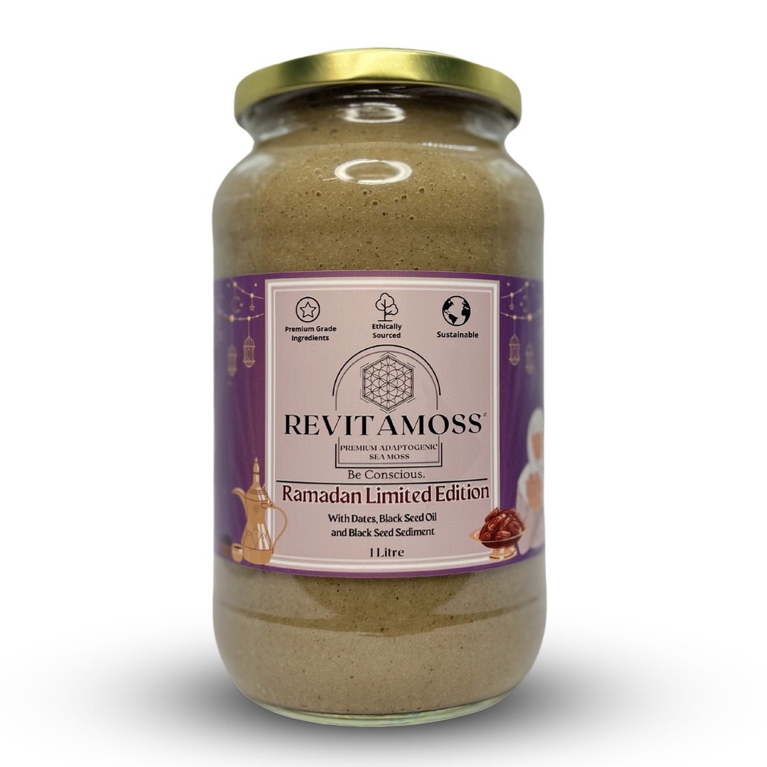 Ramadan Sea Moss With Dates, Black Seed, Shilajit, Raw Honey and 8 ...