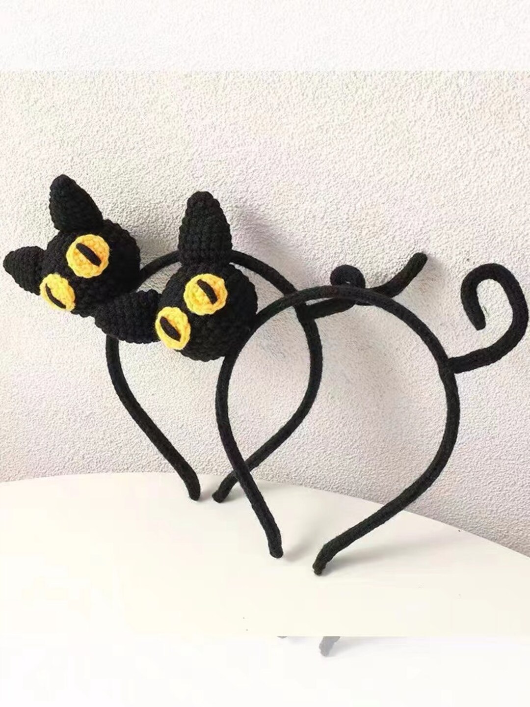 Pure Hand Knitted Round Face Garfield Hair Hoop - Etsy