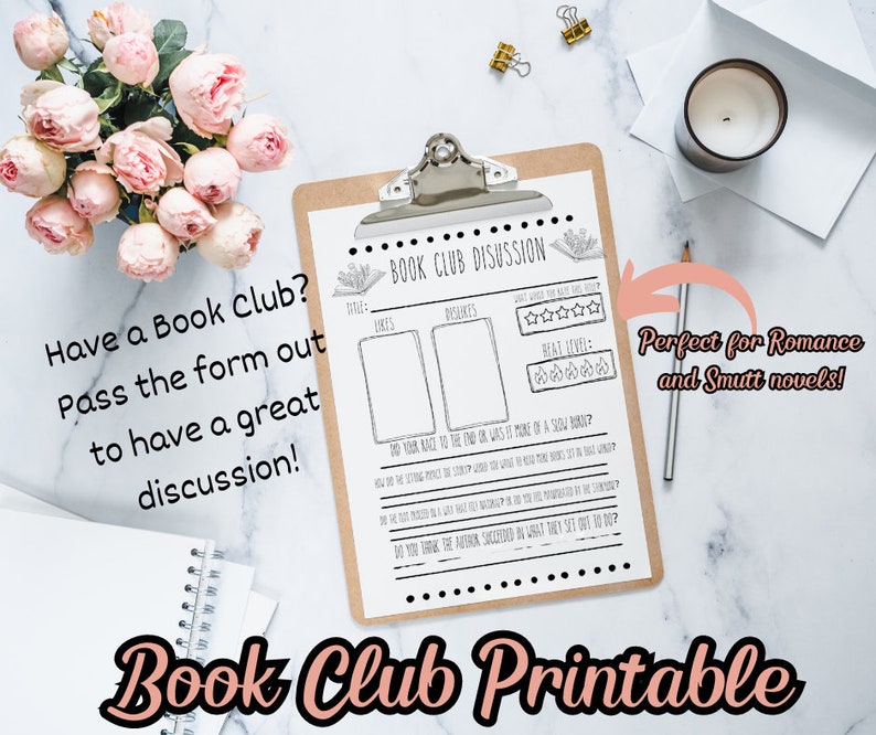 Book Club Discussion Questions for a Reading Club Meeting Printable to ...