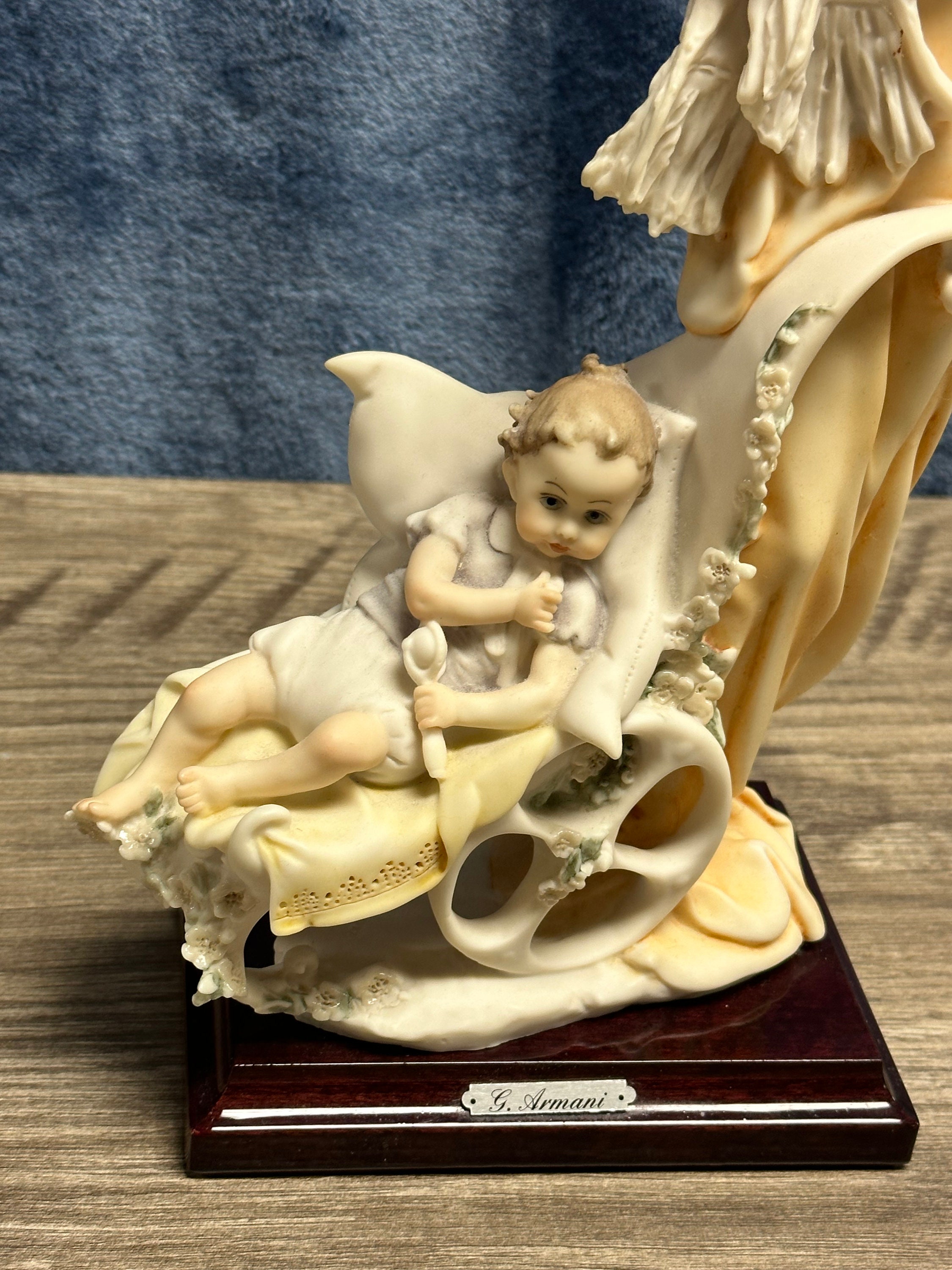 Giuseppe Armani Figurine Mother and Baby in the Stroller - Etsy