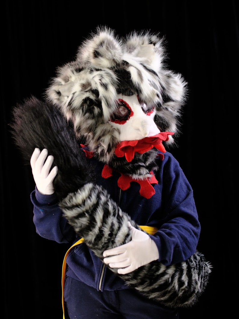 Demon / Ghost Liger lion X Tiger Fursuit Partial Head With Floor ...