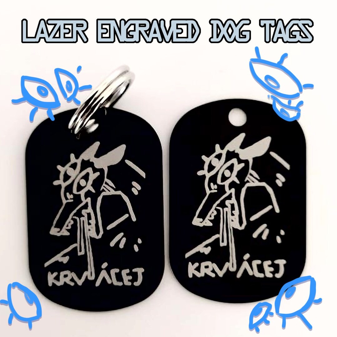 KRVACEJ / BL33D Czech Freaky Dog Keychain - Etsy