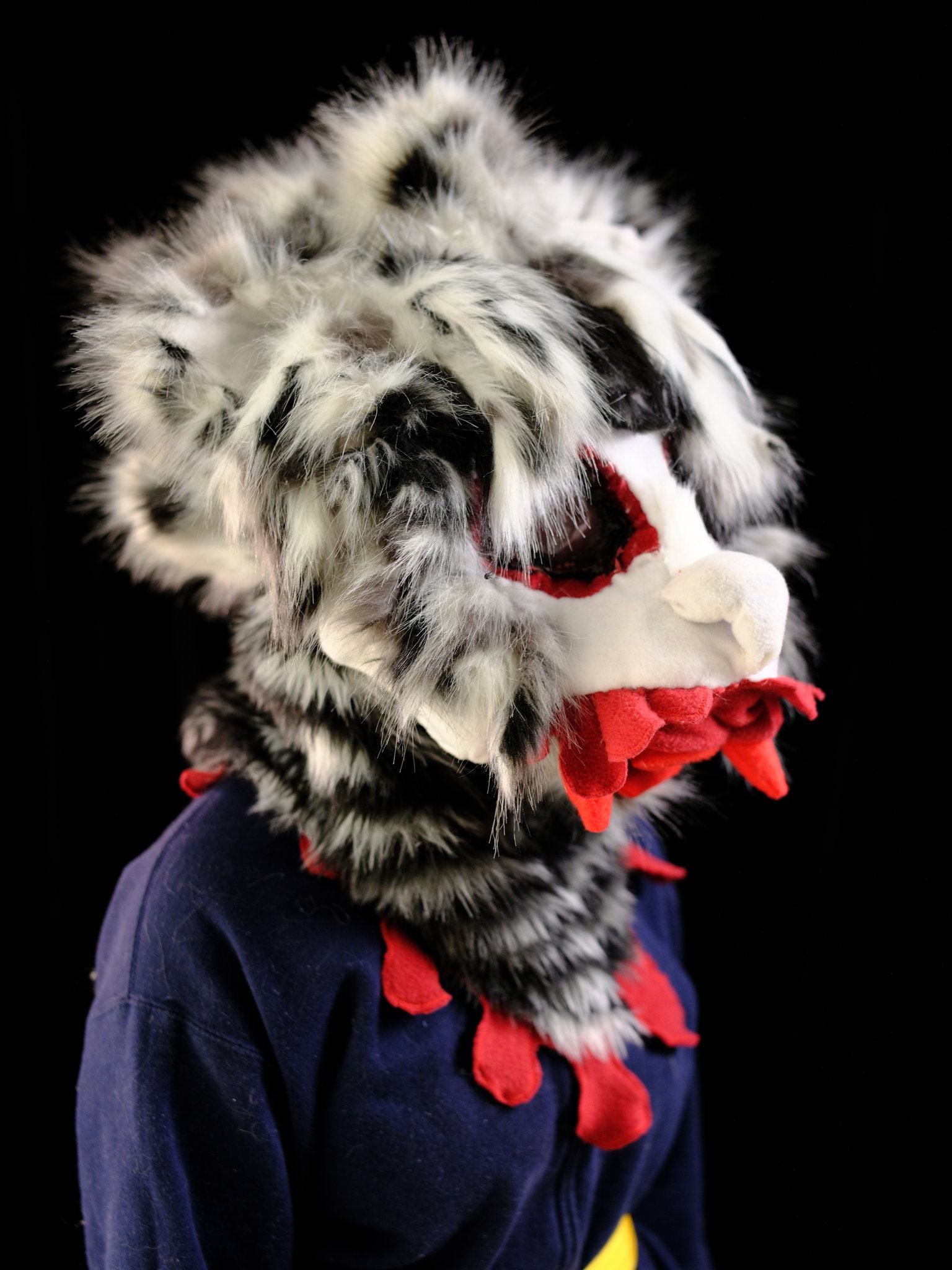 Demon / Ghost Liger lion X Tiger Fursuit Partial Head With Floor ...