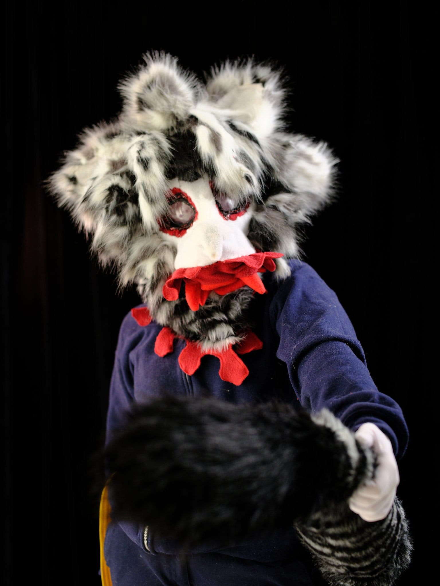 Demon / Ghost Liger lion X Tiger Fursuit Partial Head With Floor ...