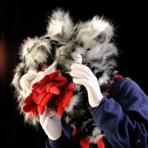 Demon / Ghost Liger lion X Tiger Fursuit Partial Head With Floor ...