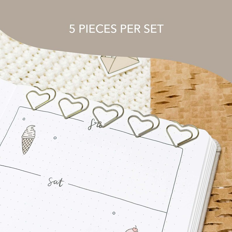 Golden Paper Clips Arrow | 5 Pieces | Metal Paper Clip | Binder Clips ...