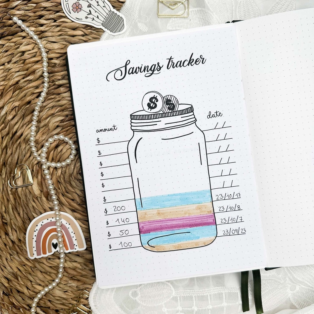 Savings Tracker | Stick-in-page | A5 Format | Tracker | Reading ...
