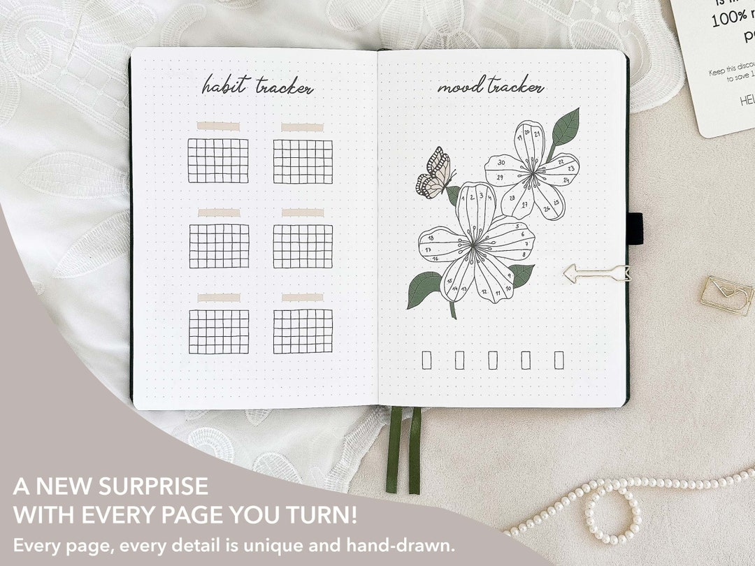 Premade Bullet Notebook A5 Journal Undated Planner personalized Weekly ...