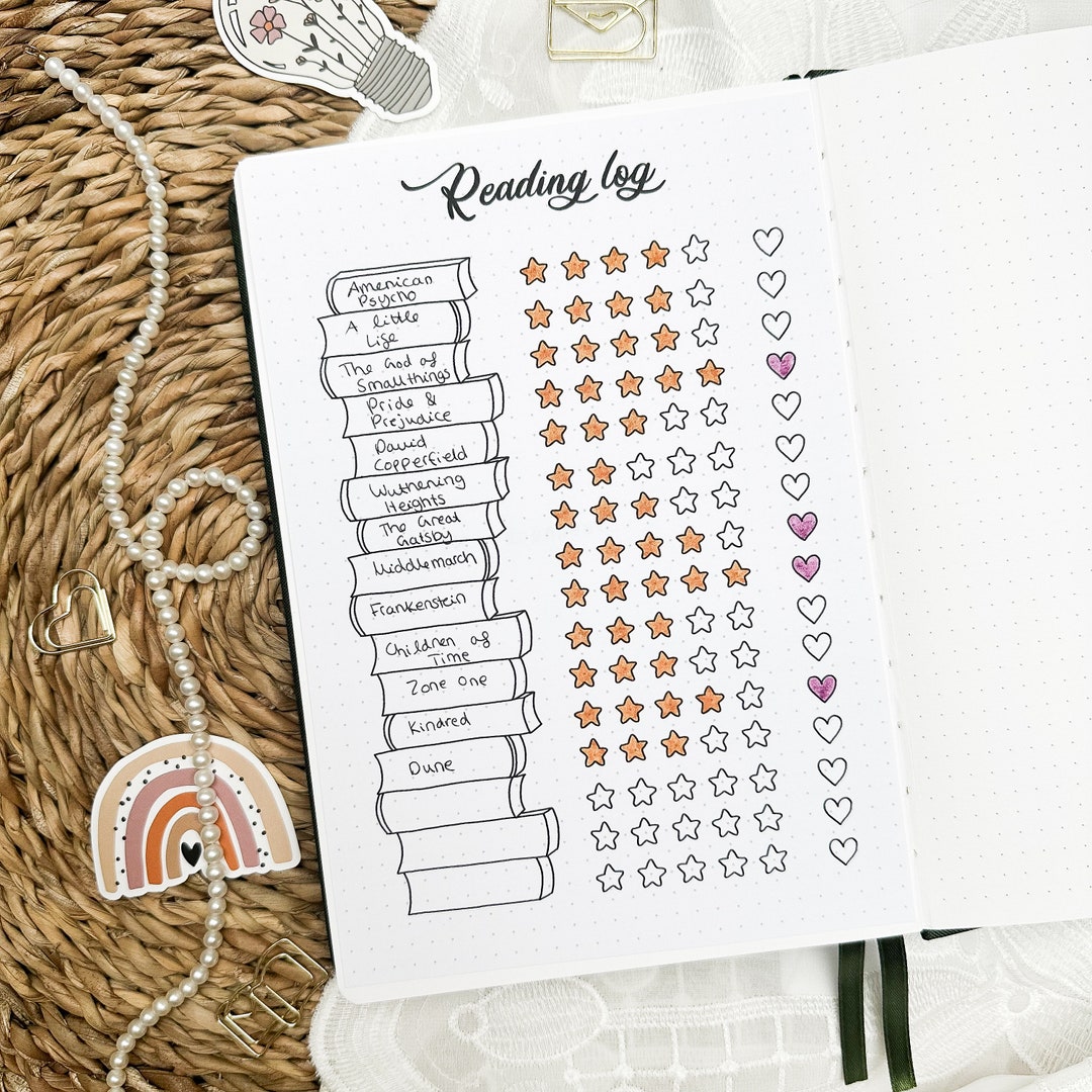 Reading Log | Stick-in-page | A5 Format | Tracker | Reading Journaling ...