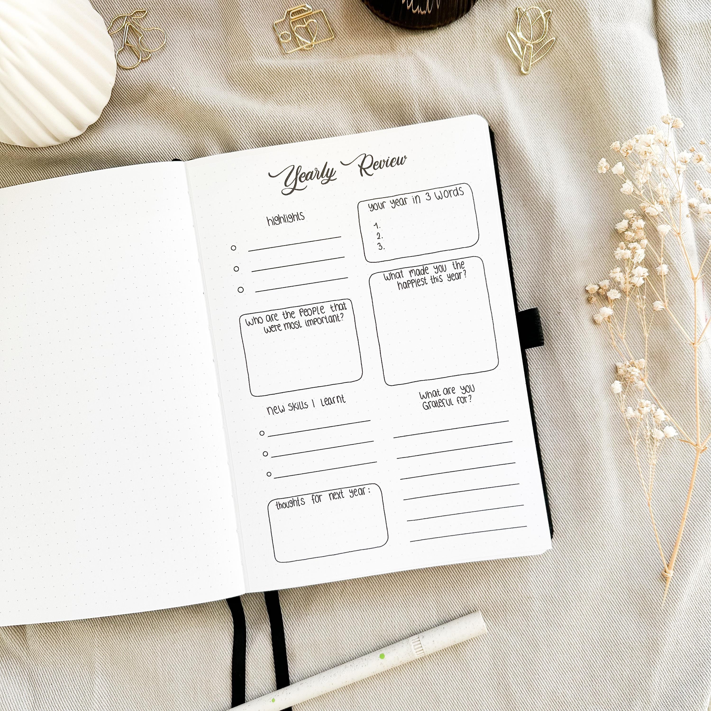 Yearly Review | Stick-in-page | A5 Format | Tracker | Reading ...