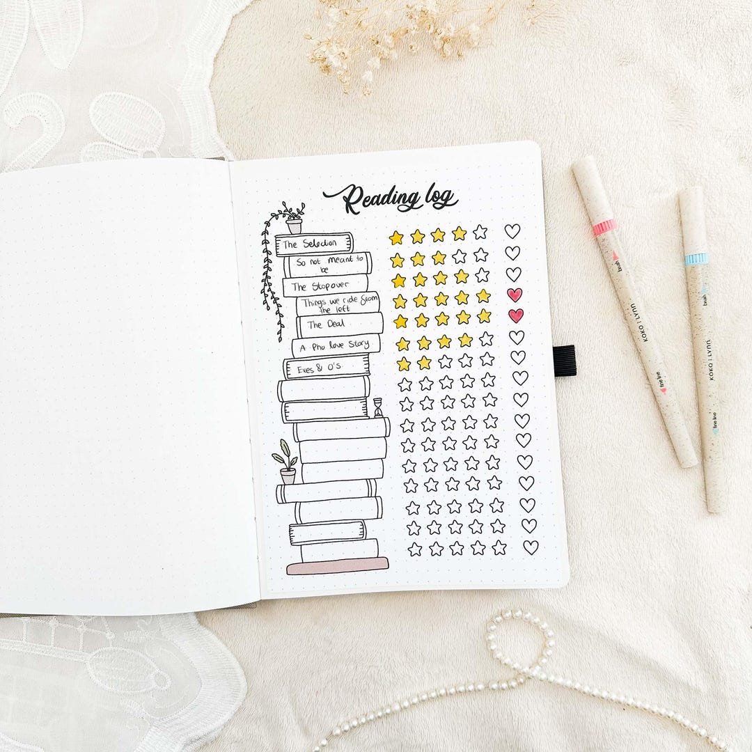 Reading Log | Stick-in-page | A5 Format | Tracker | Reading Journaling ...