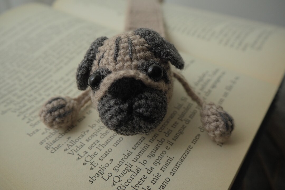 Pug Bookmark, Pugdog Gift, Pug Owner Gift, Plush Animal Bookmark ...