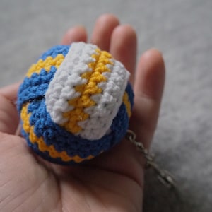 Crochet Volleyball Keychain PDF Pattern, PDF Tutorial for Begginers ...