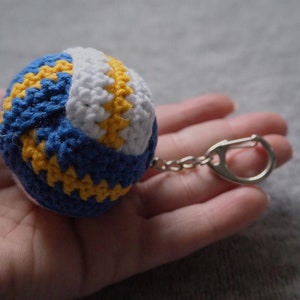 Crochet Volleyball Keychain PDF Pattern, PDF Tutorial for Begginers ...