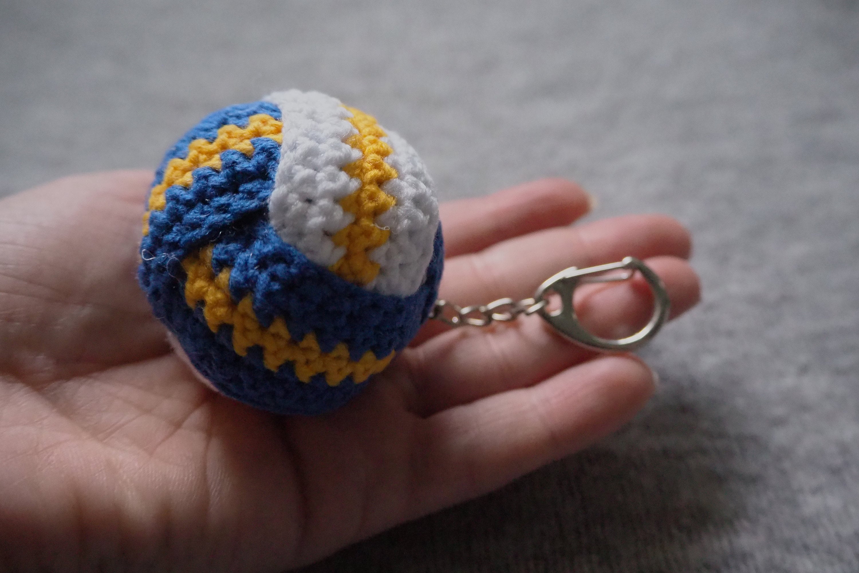 Crochet Volleyball Keychain PDF Pattern, PDF Tutorial for Begginers ...