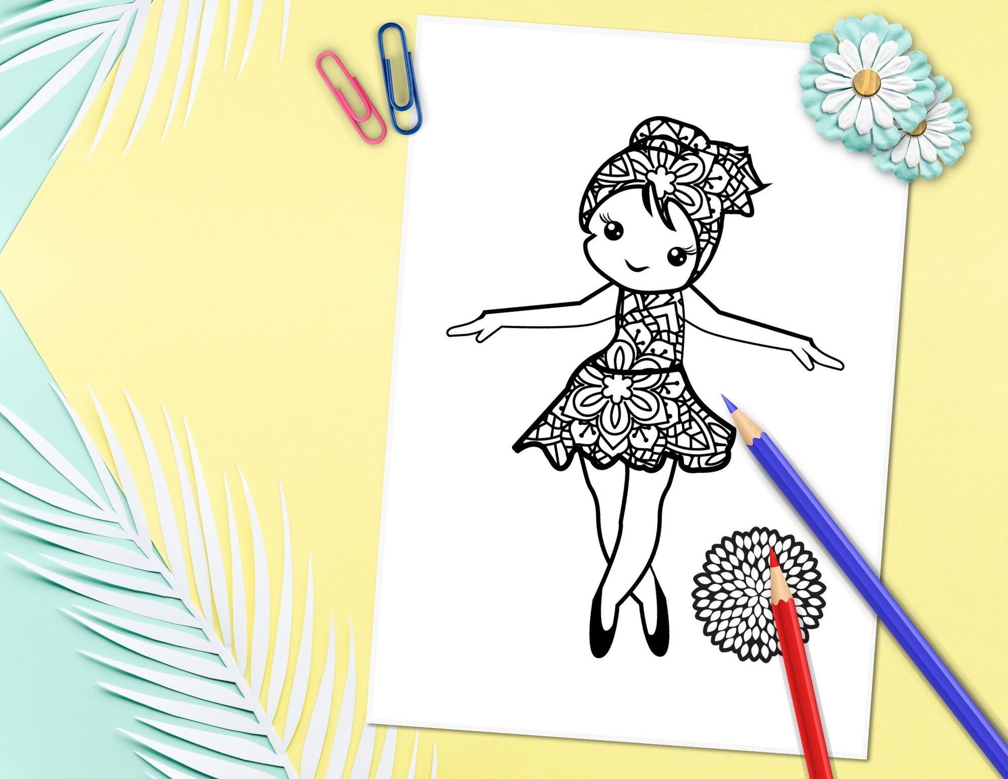 Ballerina Activity Sheets for Kids, Ballet Coloring Pages for Girls ...