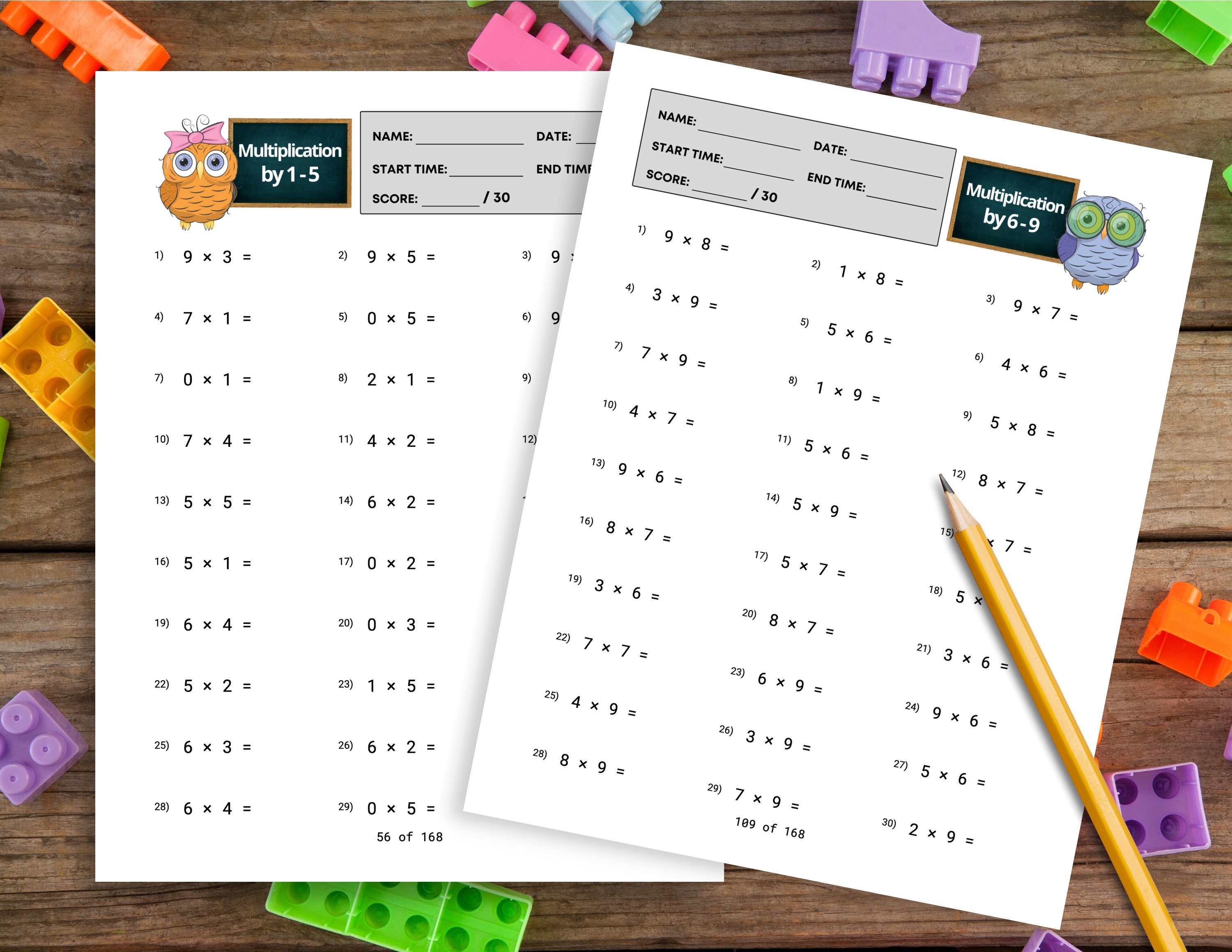 Multiplication Worksheets for Kids, 3rd Grade, Montessori Math, Grade 3 ...