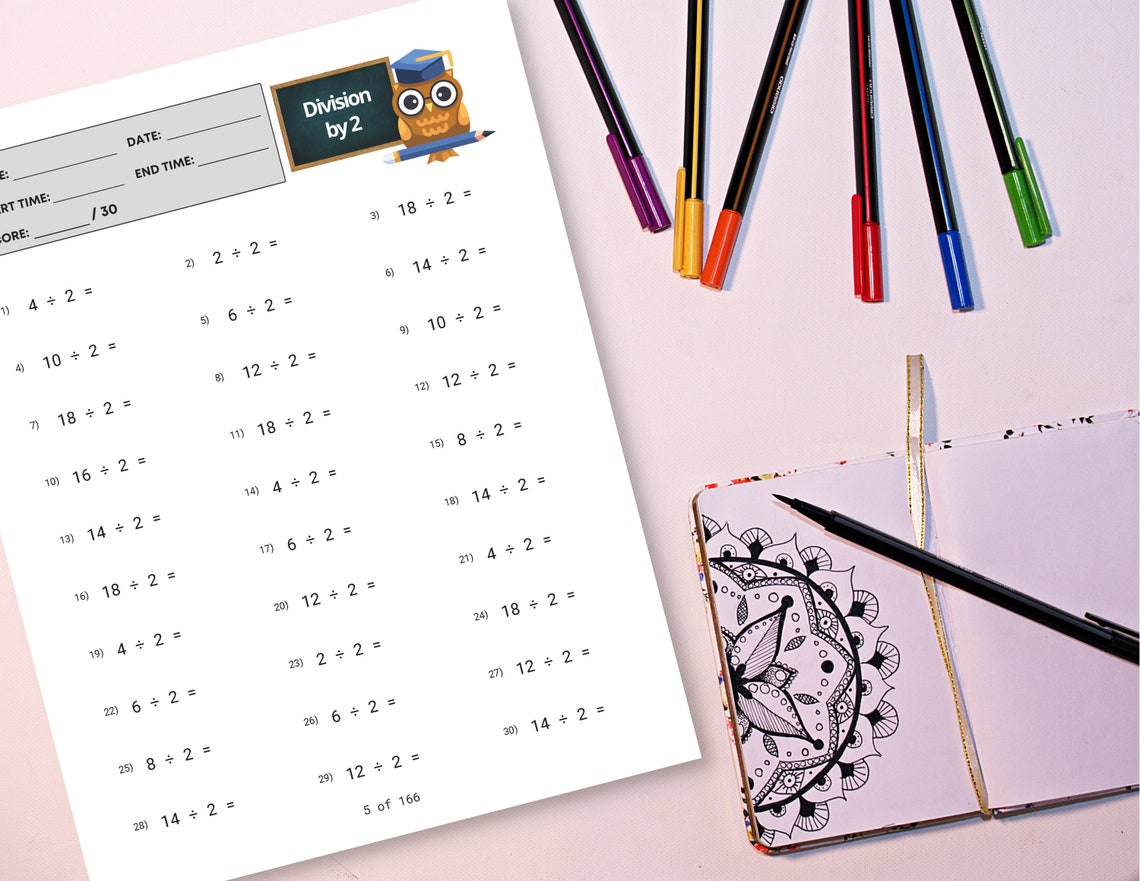 Division Worksheets for Kids, 3rd Grade, Montessori Math, Grade 3 ...