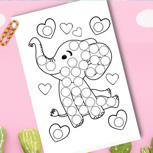 Valentine‘s Day Dot Marker Coloring Sheets for Kids Printable Coloring ...