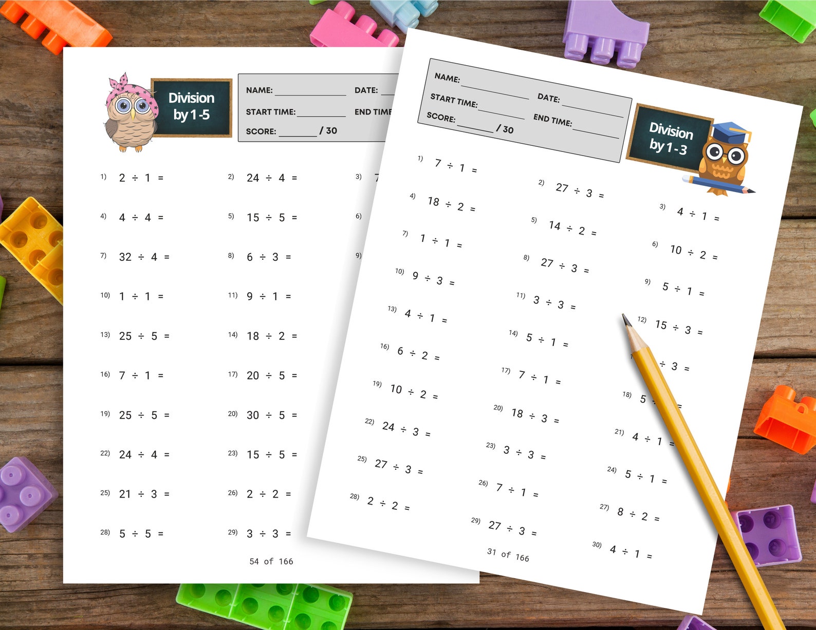 Division Worksheets for Kids, 3rd Grade, Montessori Math, Grade 3 ...