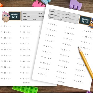 Division Worksheets for Kids, 3rd Grade, Montessori Math, Grade 3 ...