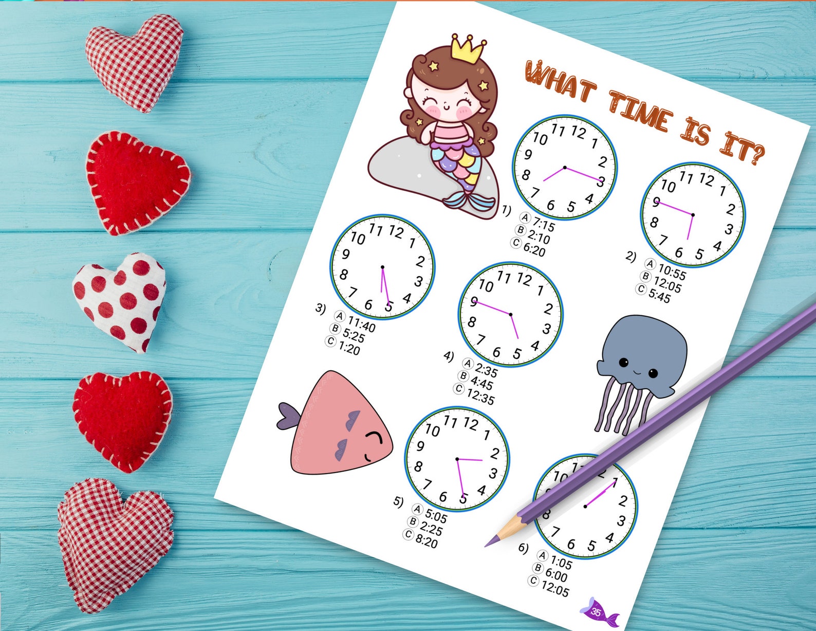 Telling Time Worksheet,analog Clock Worksheets for Kids, Telling Clock ...