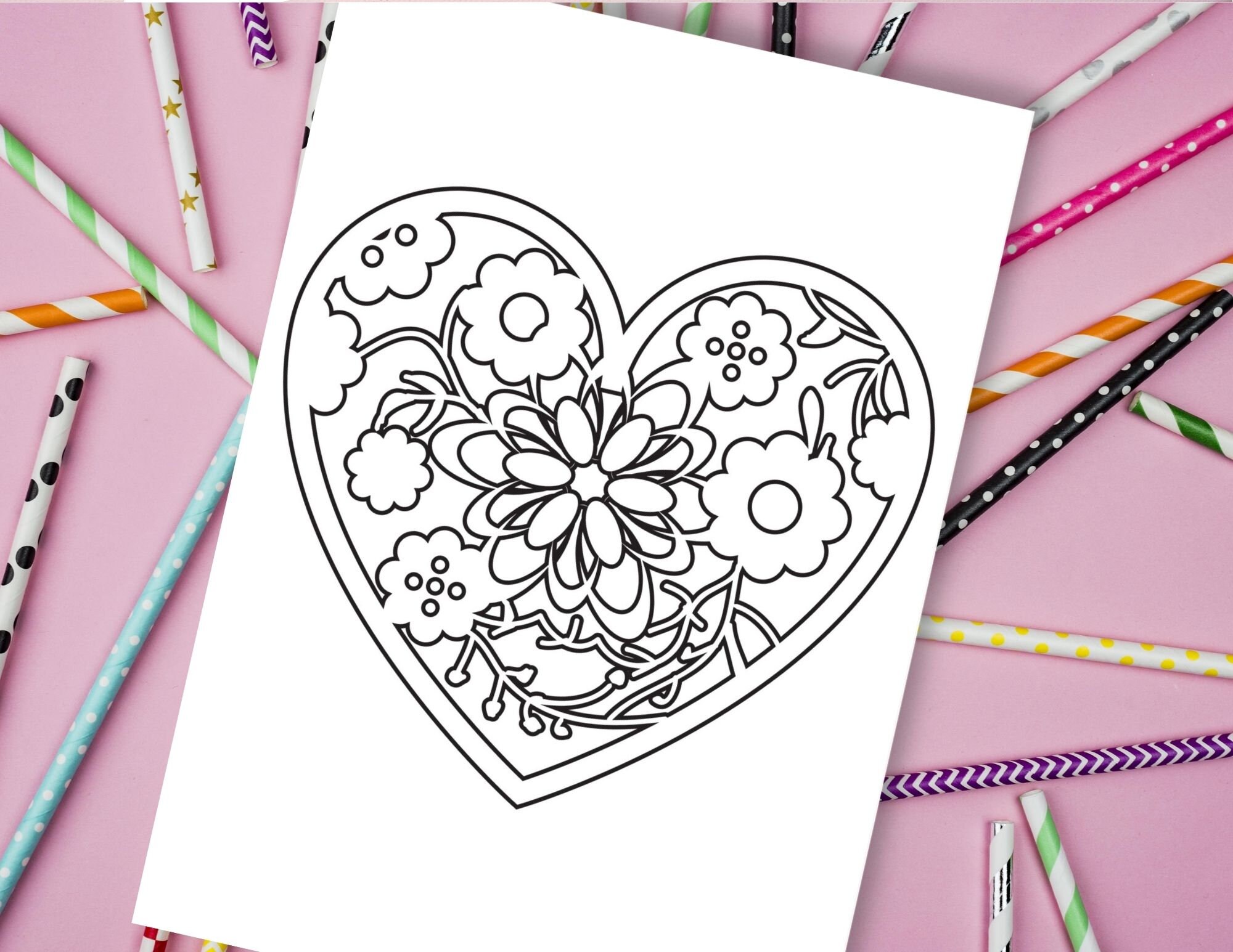 Heart Coloring Pages for Kids, Valentine's Day Coloring Sheets ...