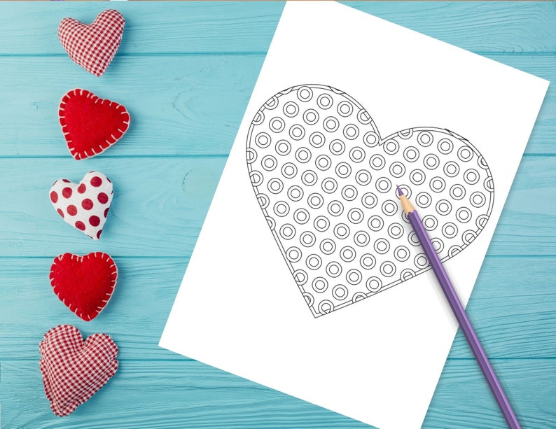 Heart Coloring Pages for Kids, Valentine's Day Coloring Sheets ...