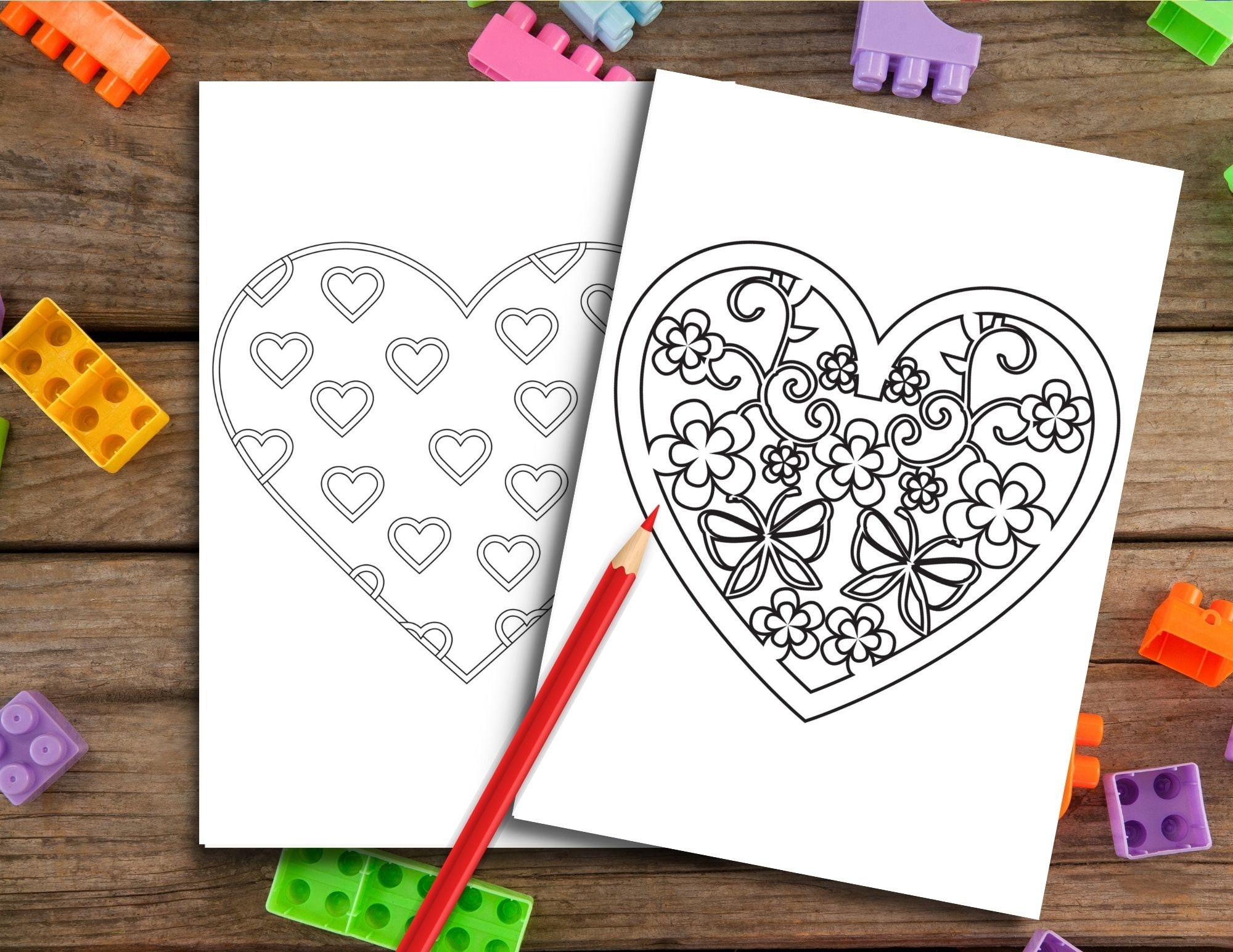 Heart Coloring Pages for Kids, Valentine's Day Coloring Sheets ...