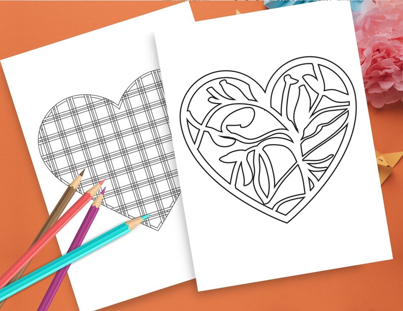 Heart Coloring Pages for Kids, Valentine's Day Coloring Sheets ...