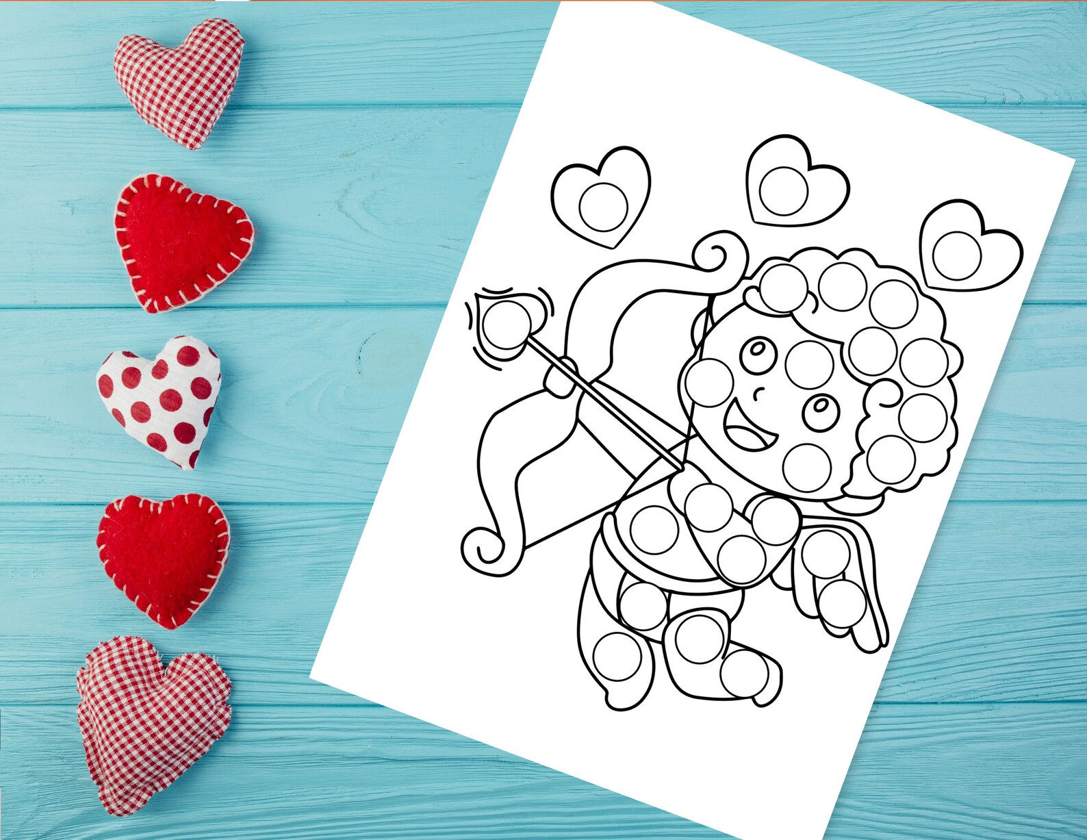 Valentine‘s Day Dot Marker Coloring Sheets for Kids Printable Coloring ...