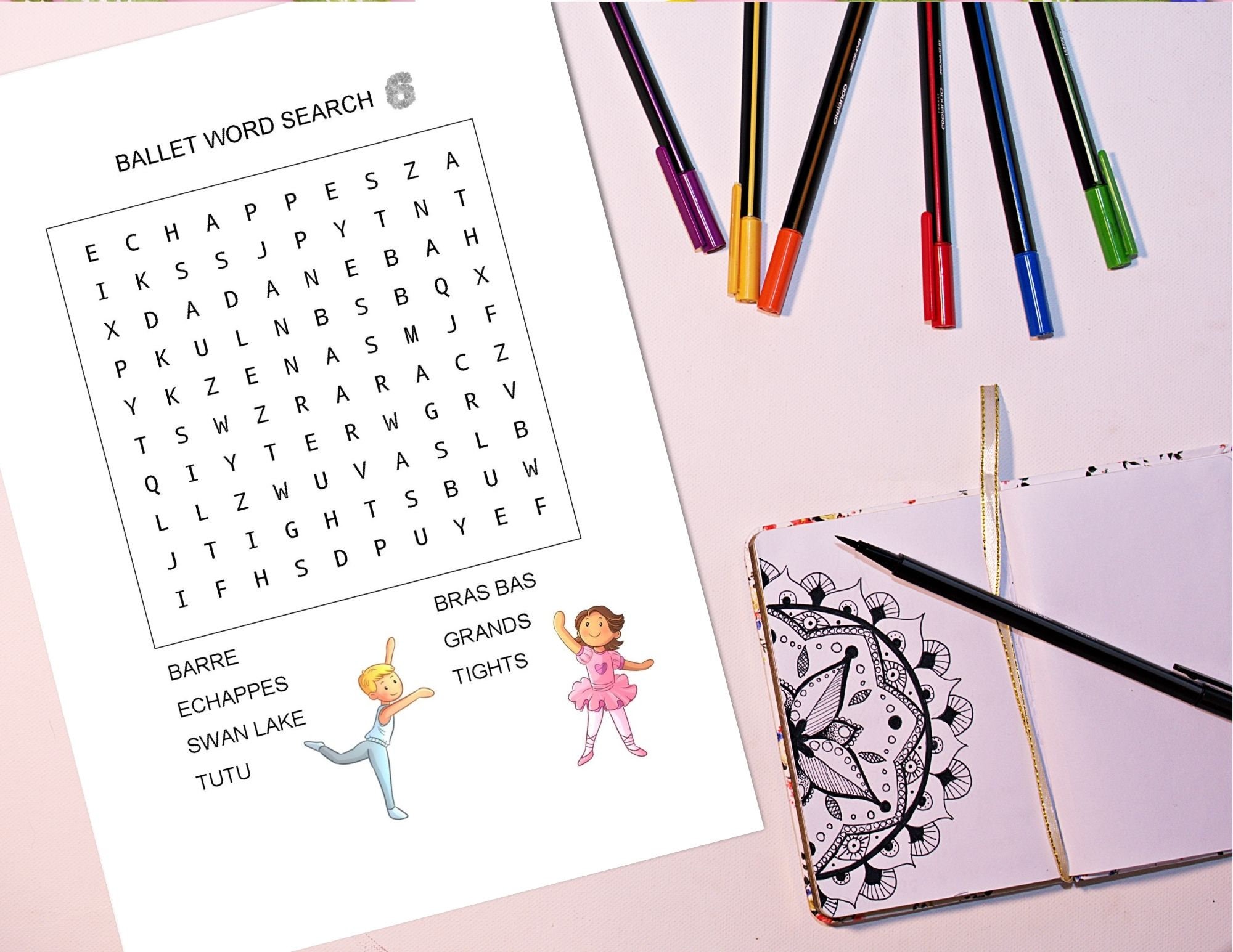 Ballerina Activity Sheets for Kids, Ballet Coloring Pages for Girls ...