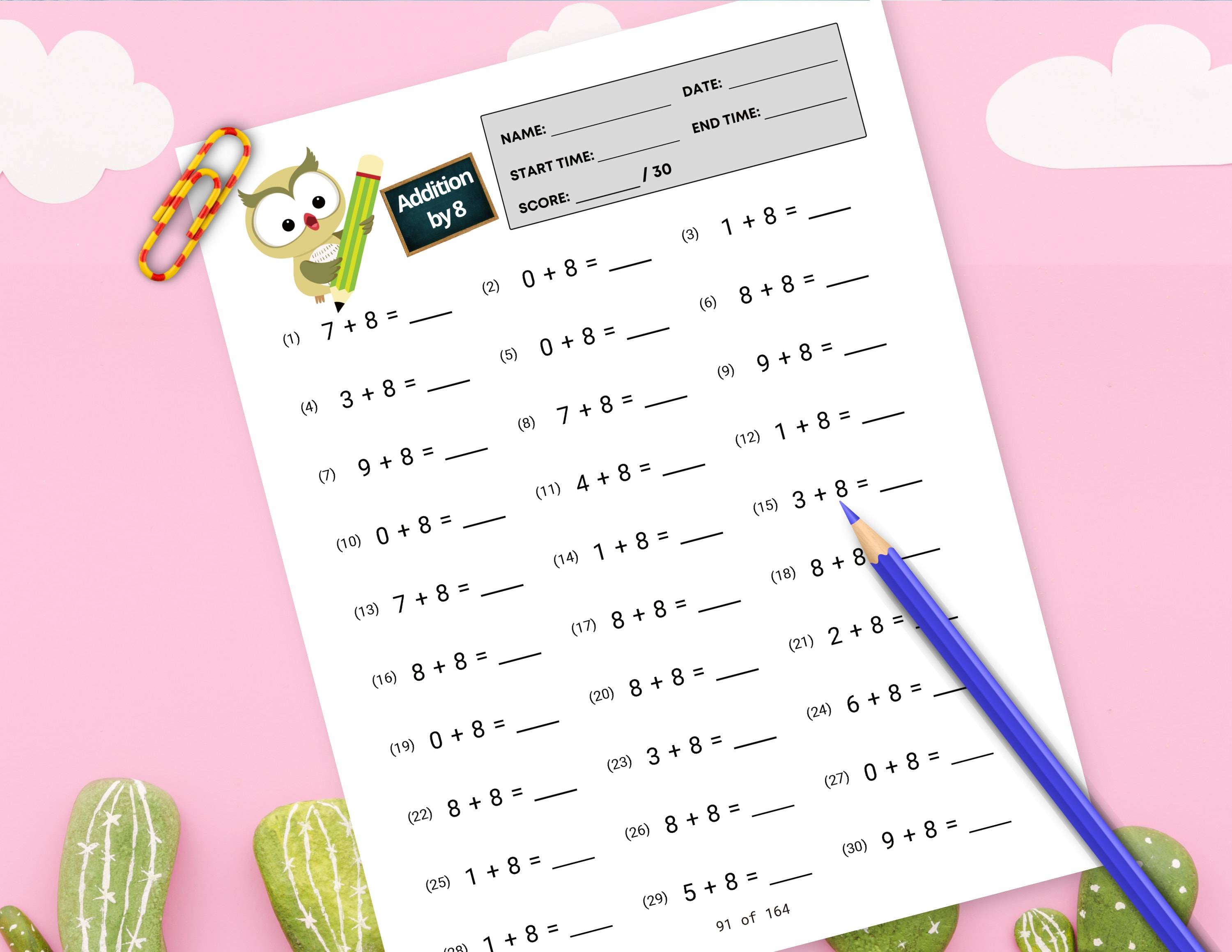 Kids Math Worksheets 150 Practice Sheets Single Digits - Etsy