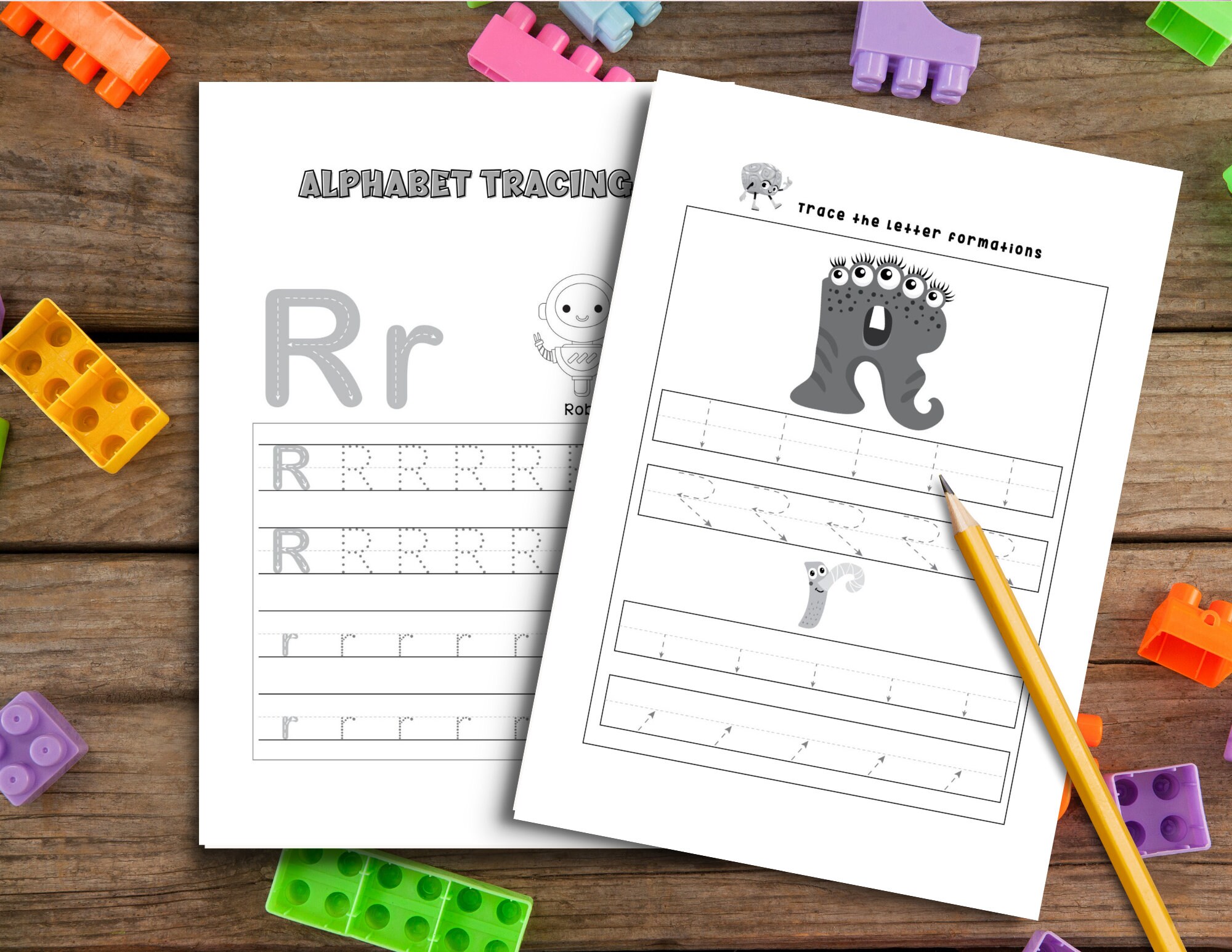 Alphabet Tracing Preschool Worksheet, Alphabet Printable, Alphabet ...