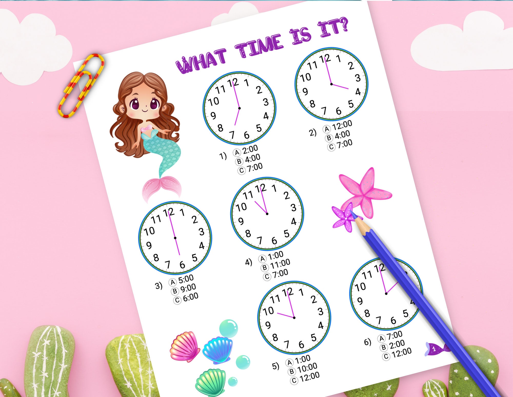 Telling Time Worksheet,analog Clock Worksheets for Kids, Telling Clock ...
