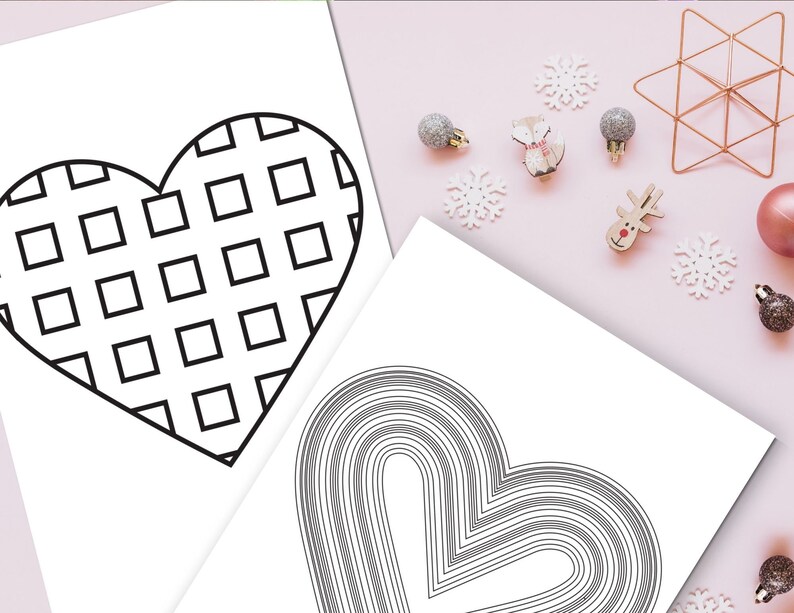 Heart Coloring Pages for Kids, Valentine's Day Coloring Sheets ...