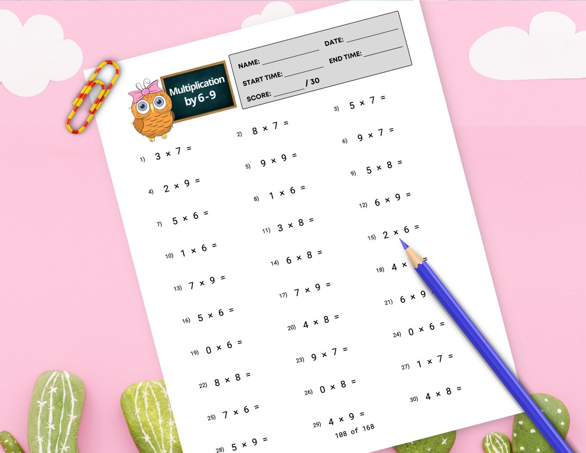 Multiplication Worksheets for Kids, 3rd Grade, Montessori Math, Grade 3 ...