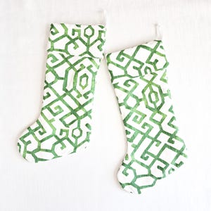 Green and White Christmas Stocking - Etsy